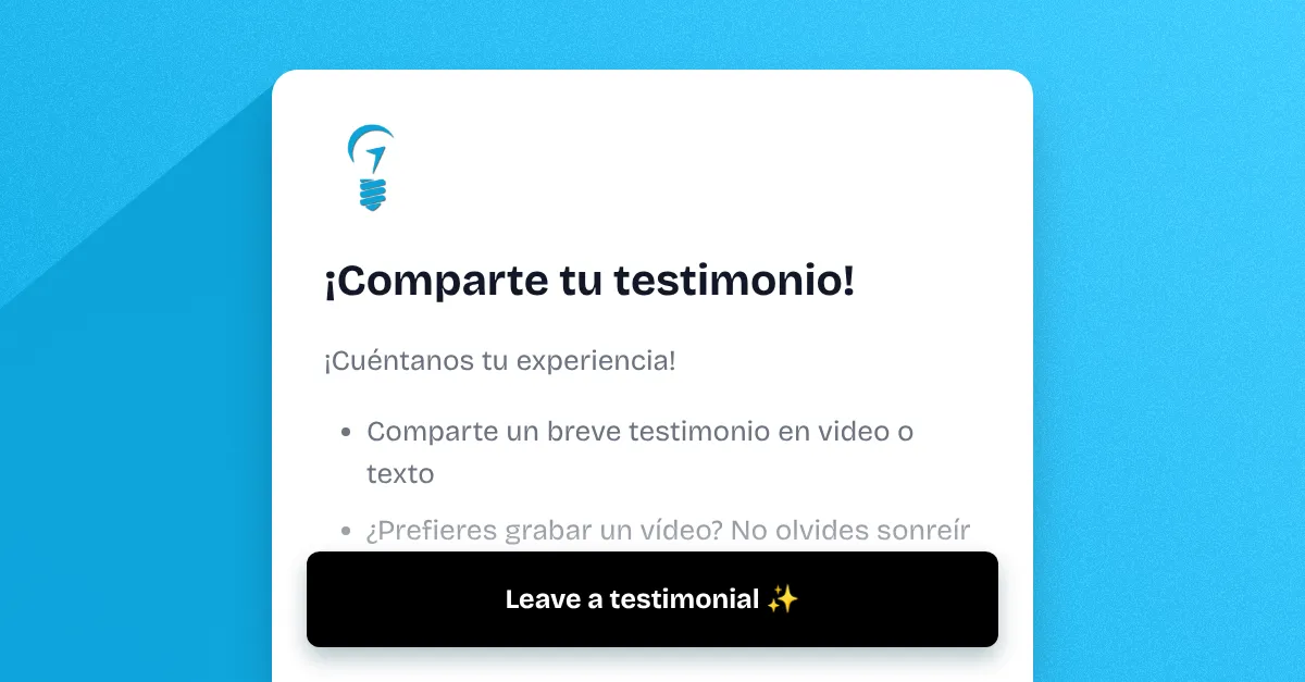¡Comparte tu testimonio!